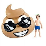 Brybelly 5.5 Foot Dreamy Adult Brown Deuce Poop Emoji Pool Float ...