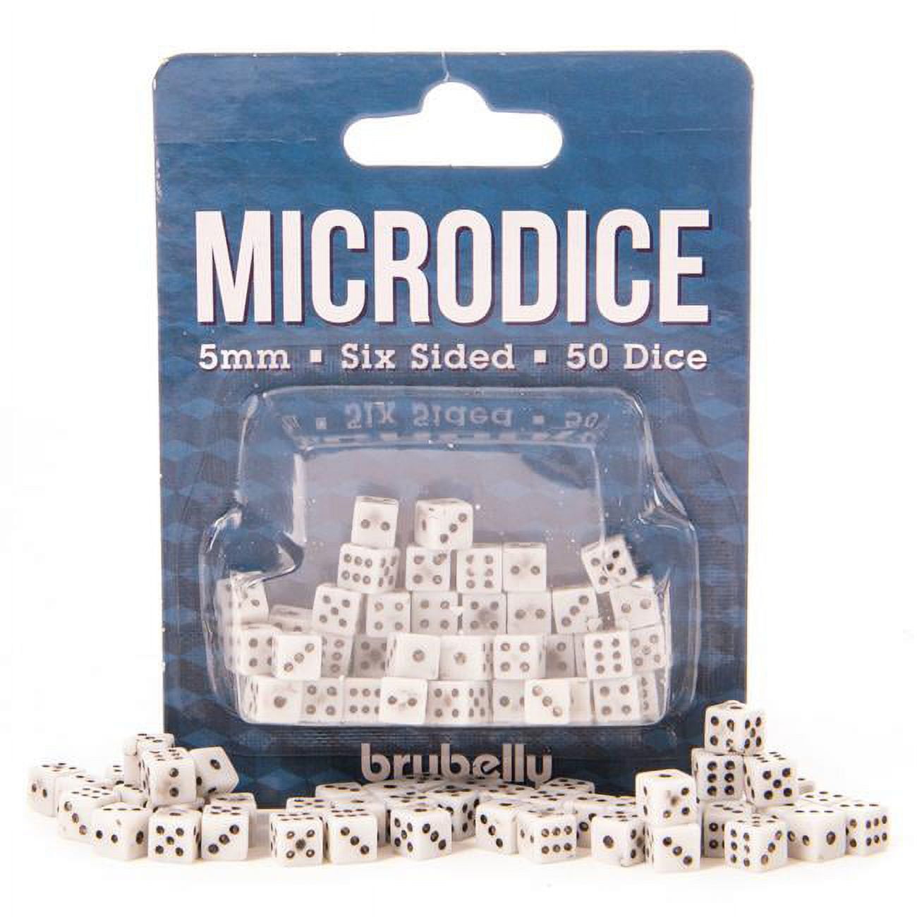Brybelly 5mm Micro Dice, White & Black - Pack of 50 - Walmart.com