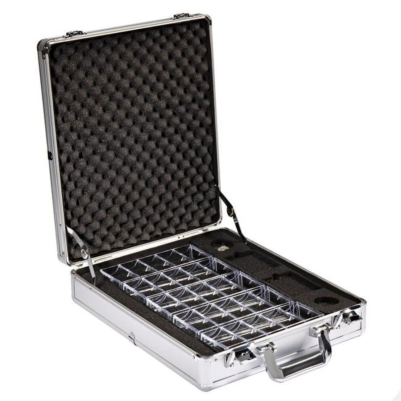 Brybelly Aluminum Claysmith Gaming Case with 5 Poker Chip Acrylic Trays ...
