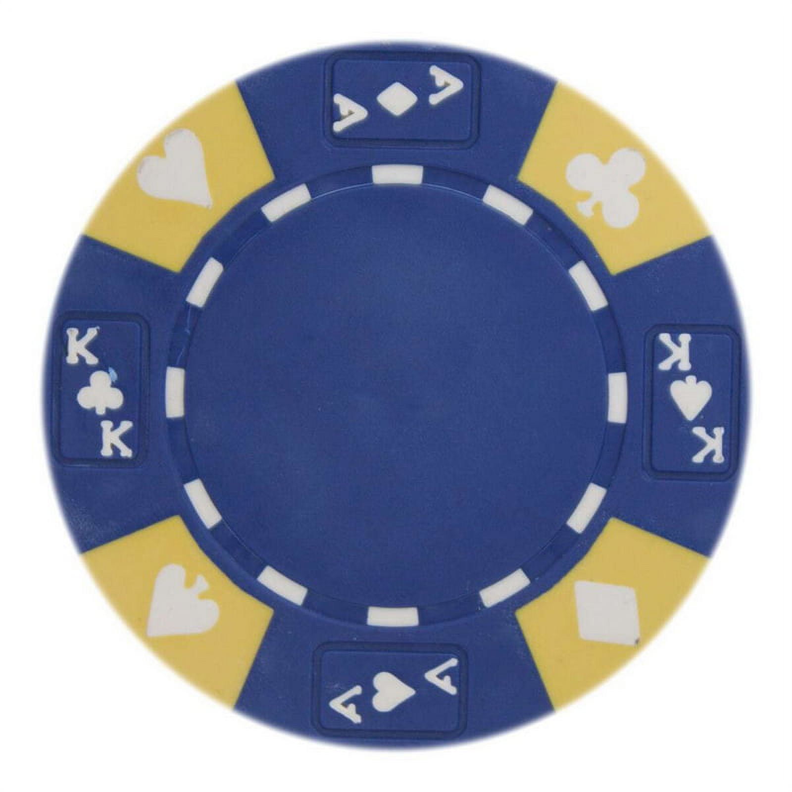 Brybelly CPAK-25 Ace King Suited 14 Gram Poker Chips (25 Pack)-Blue - Walmart.com