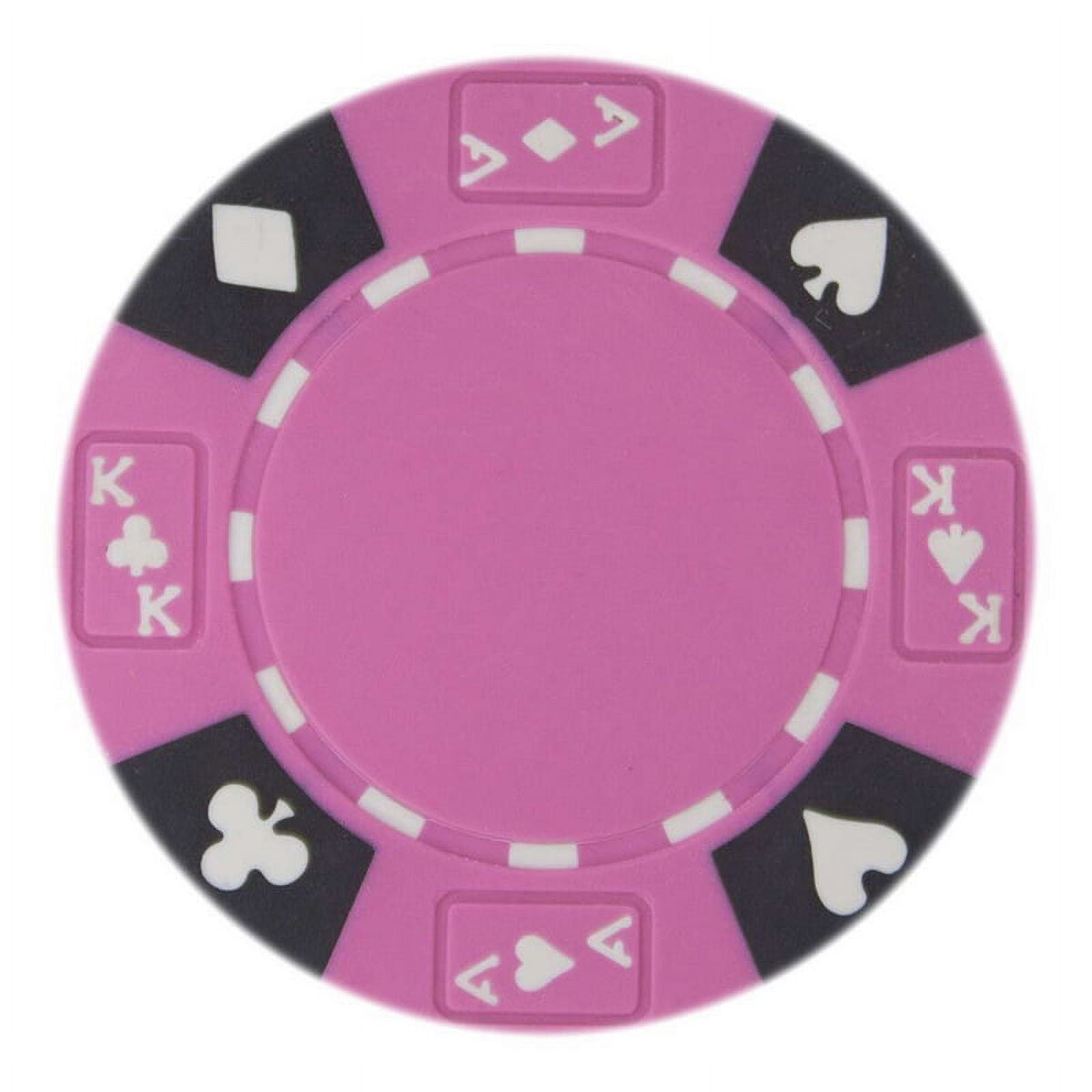 Brybelly CPAK-25 Ace King Suited 14 Gram Poker Chips (25 Pack)-Pink - Walmart.com