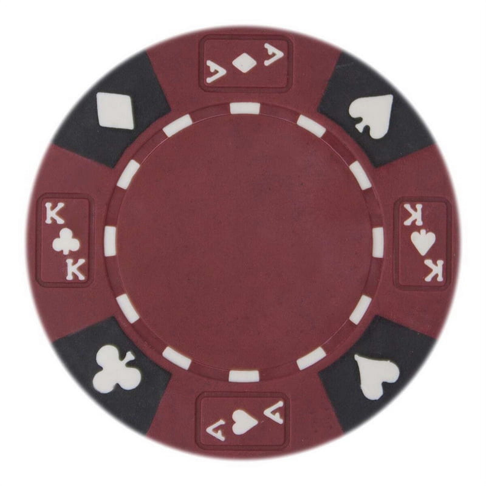 Brybelly CPAK-25 Ace King Suited 14 Gram Poker Chips (25 Pack)-Red - Walmart.com