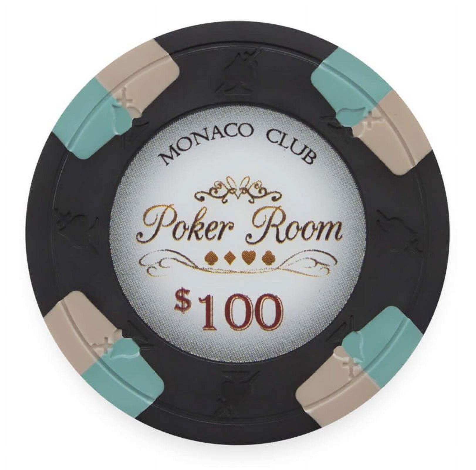 Brybelly CPMO-25 Clay Monaco Club 13.5g Poker Chip (25 Pack)-$100 ...
