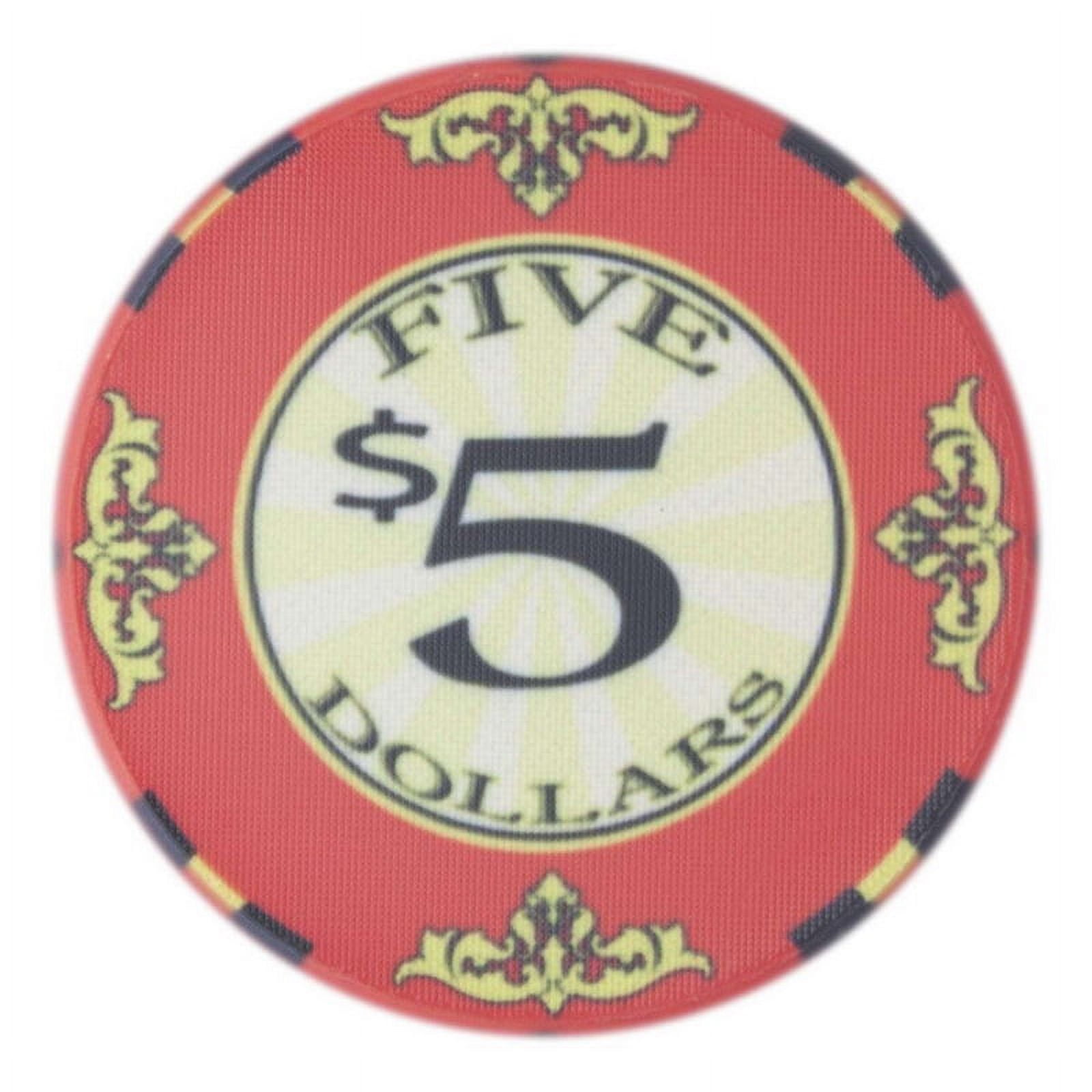 Brybelly CPSC-25 Scroll 10 Gram Ceramic Poker Chip (25 Pack)-$5 ...