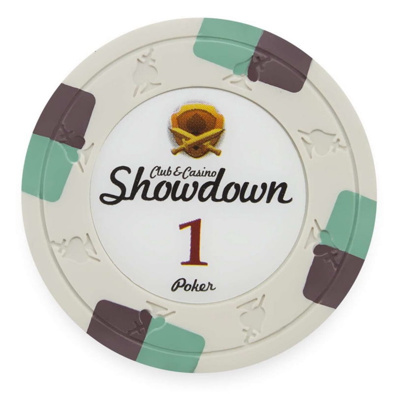 Brybelly CPSD-25 Clay Showdown 13.5g Poker Chip (25 Pack)-$1 - Walmart.com