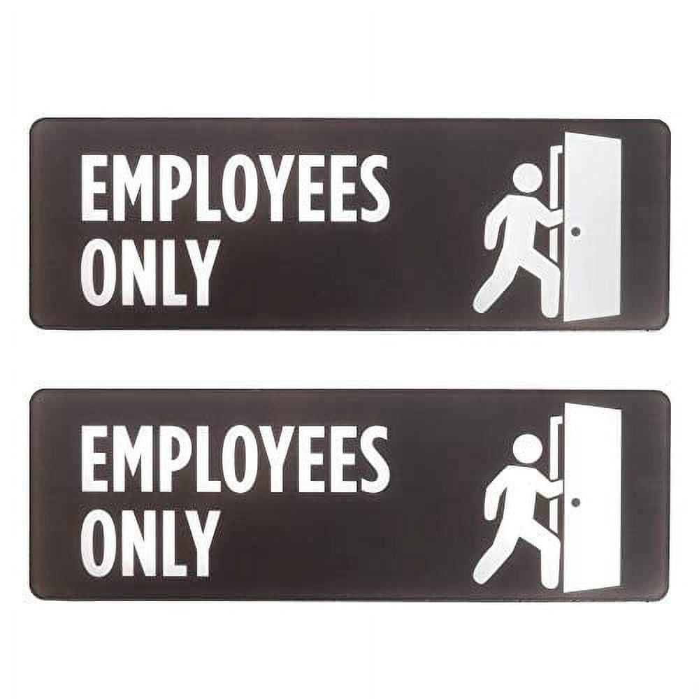 Brybelly Employees Only Sign, Self-Adhesive Restricted Work Area Decal ...