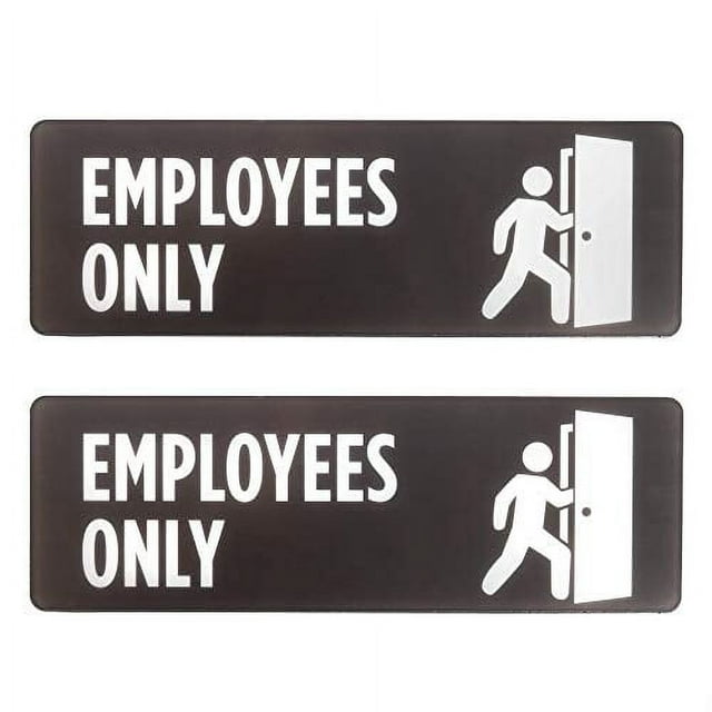 Brybelly Employees Only Sign, Self-Adhesive Restricted Work Area Decal ...