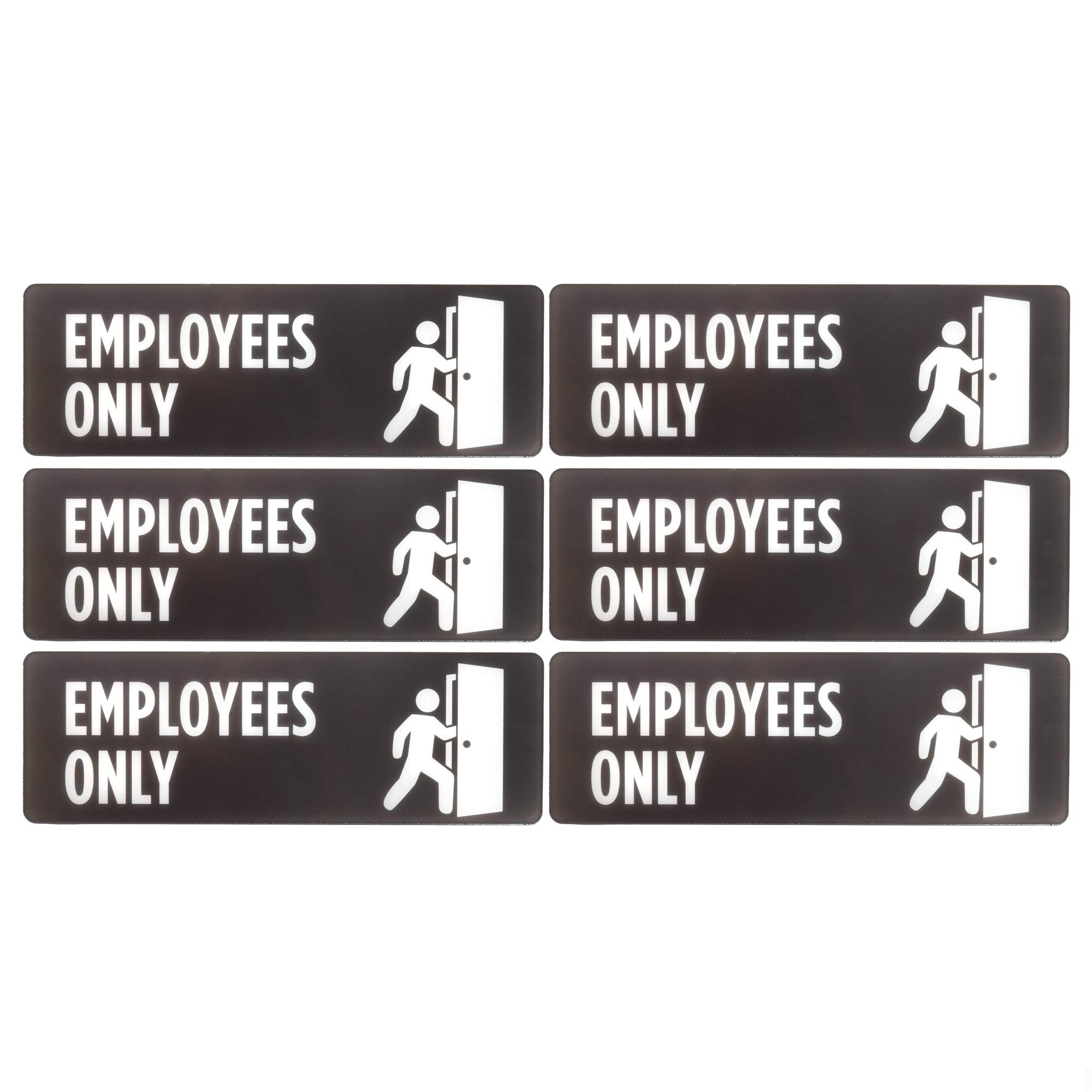 Brybelly Employees Only Sign, Self-Adhesive Restricted Work Area Decal ...