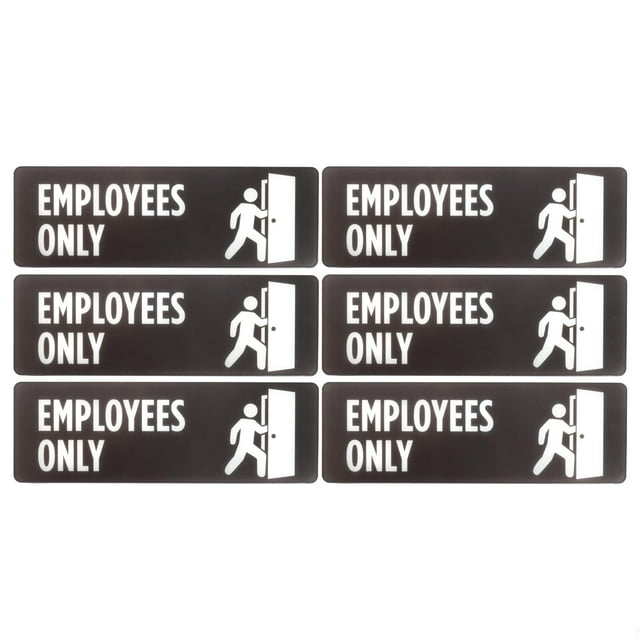 Brybelly Employees Only Sign, Self-Adhesive Restricted Work Area Decal ...