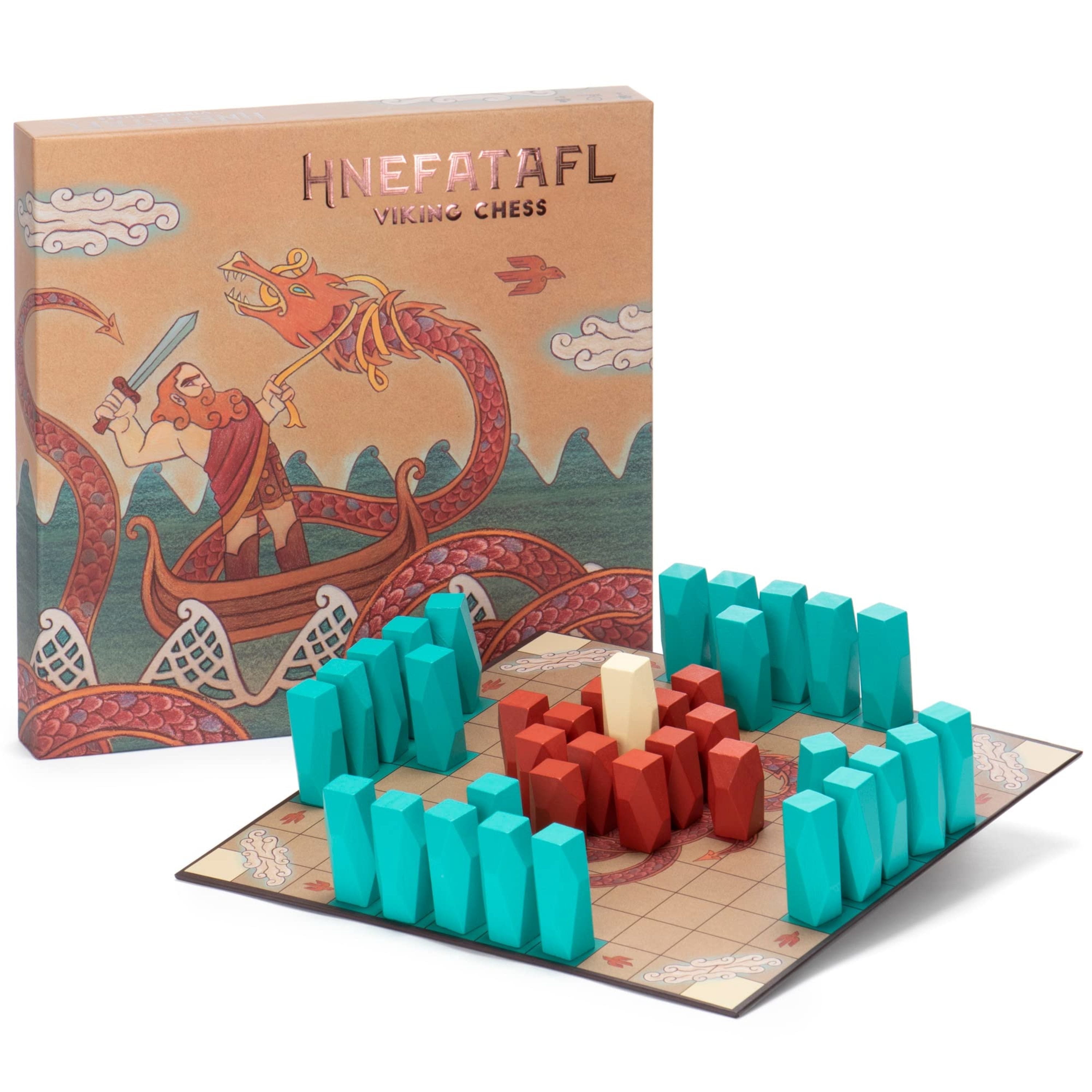 Brybelly Hnefatafl Viking Chess Set, Medieval Strategy Board Game, Two ...