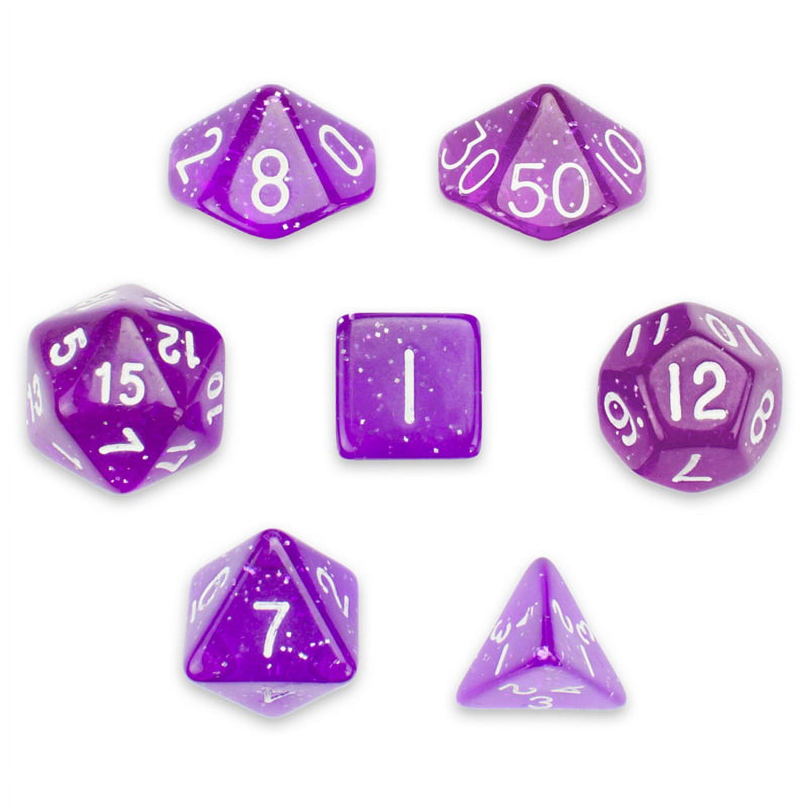 Brybelly Holdings GDIC-1128 7 Die Polyhedral Dice Set in Velvet Pouch ...