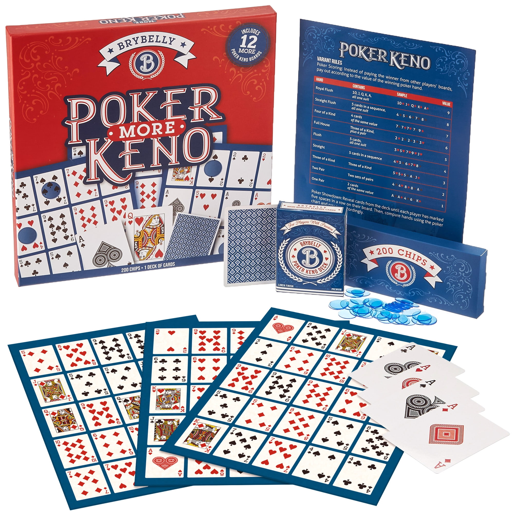 Brybelly More Poker Keno Expansion Set - Includes Cards, 12 Boards, and ...