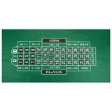Brybelly Roulette Green Casino Gaming Table Felt Layout, 36" x 72 ...