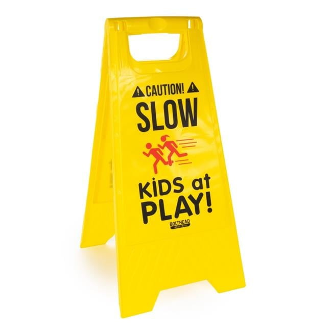 Brybelly Slow Children Playing High-Visibility Sign Floor Stand ...