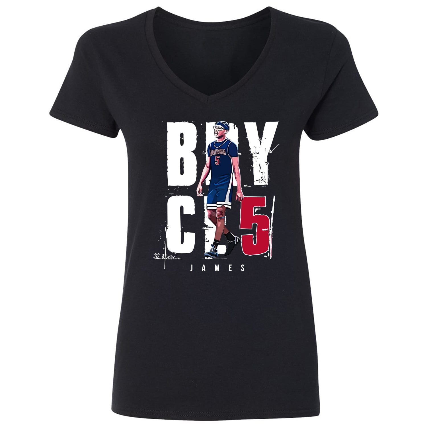 Bryce Arizona Graphic Tee - James Distressed Design Ladies' V-Neck ...