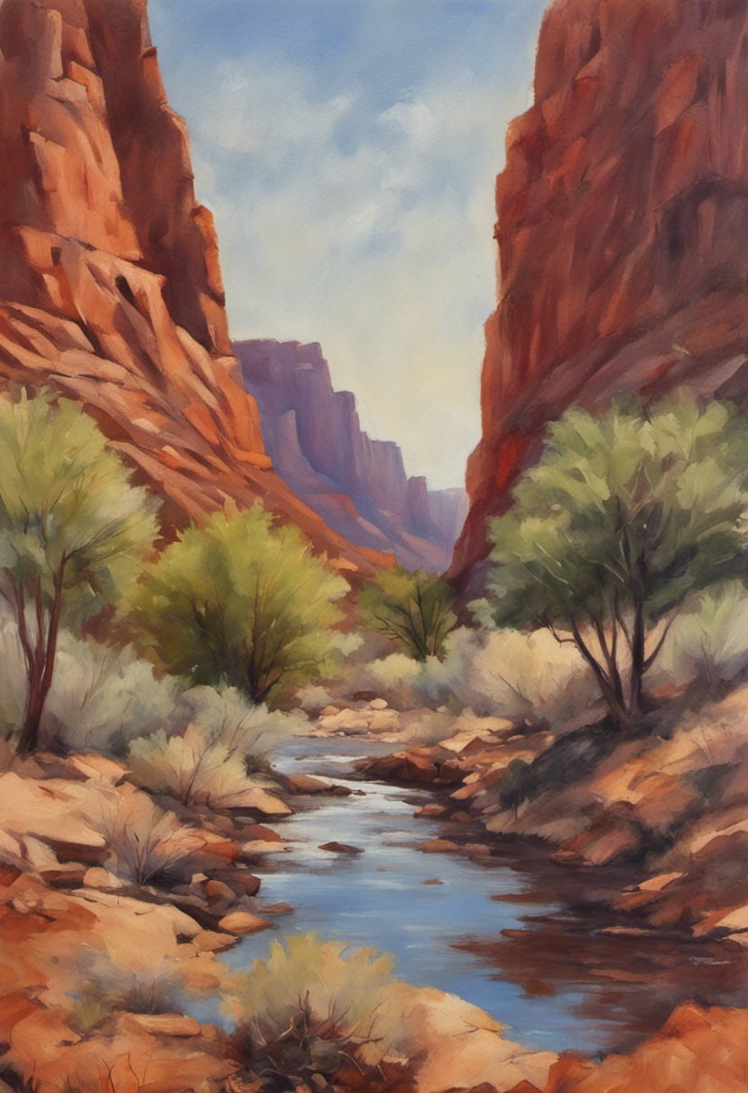 Bryce Canyon Acrylic Painting - 12" x 18" Art Print Wall Decor ...