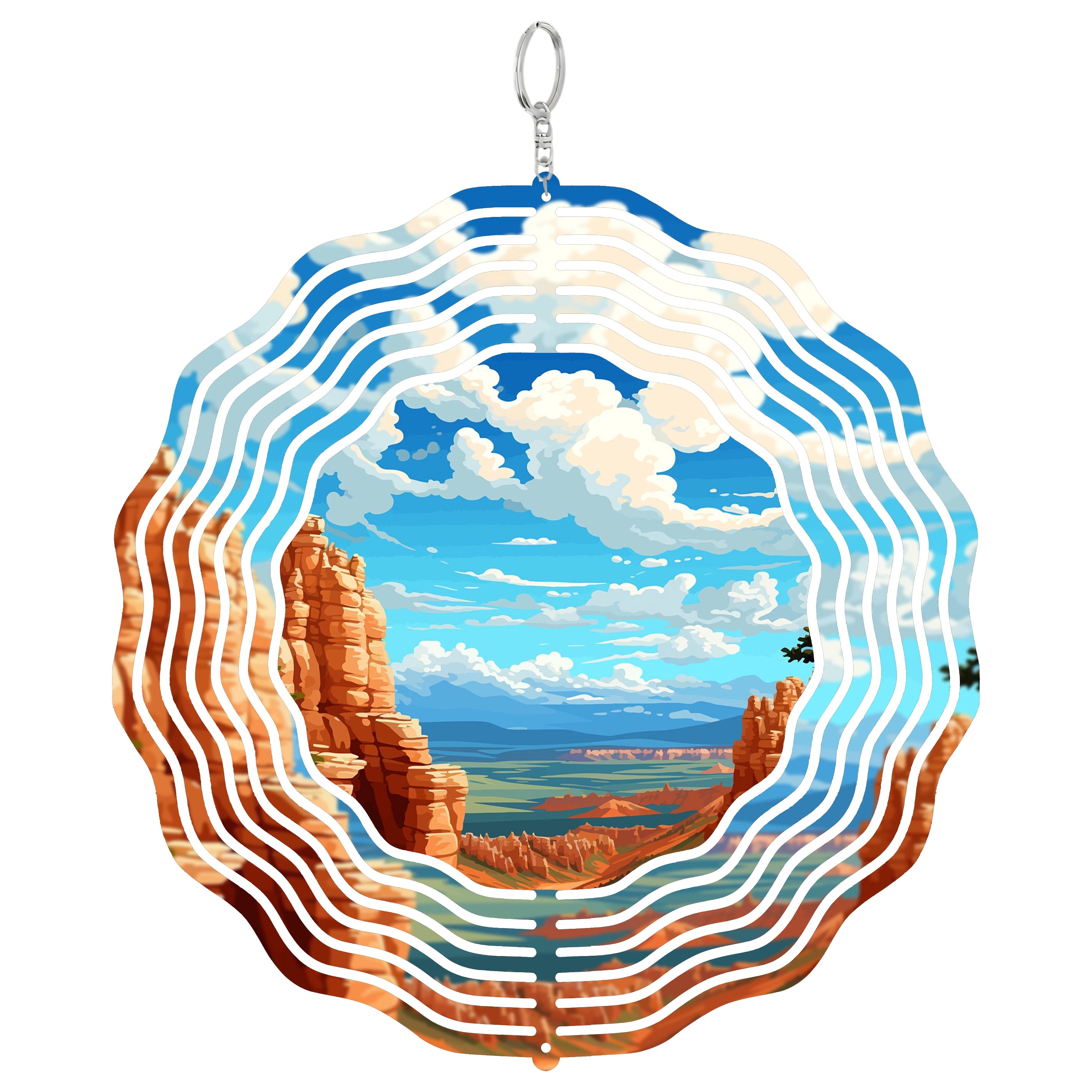 Bryce Canyon Hoodoos Landscape 3D Wind Spinner Stainless Steel Yard ...