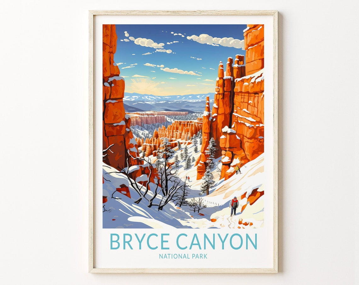 Bryce Canyon National Park Travel Print, Bryce Canyon National Park ...