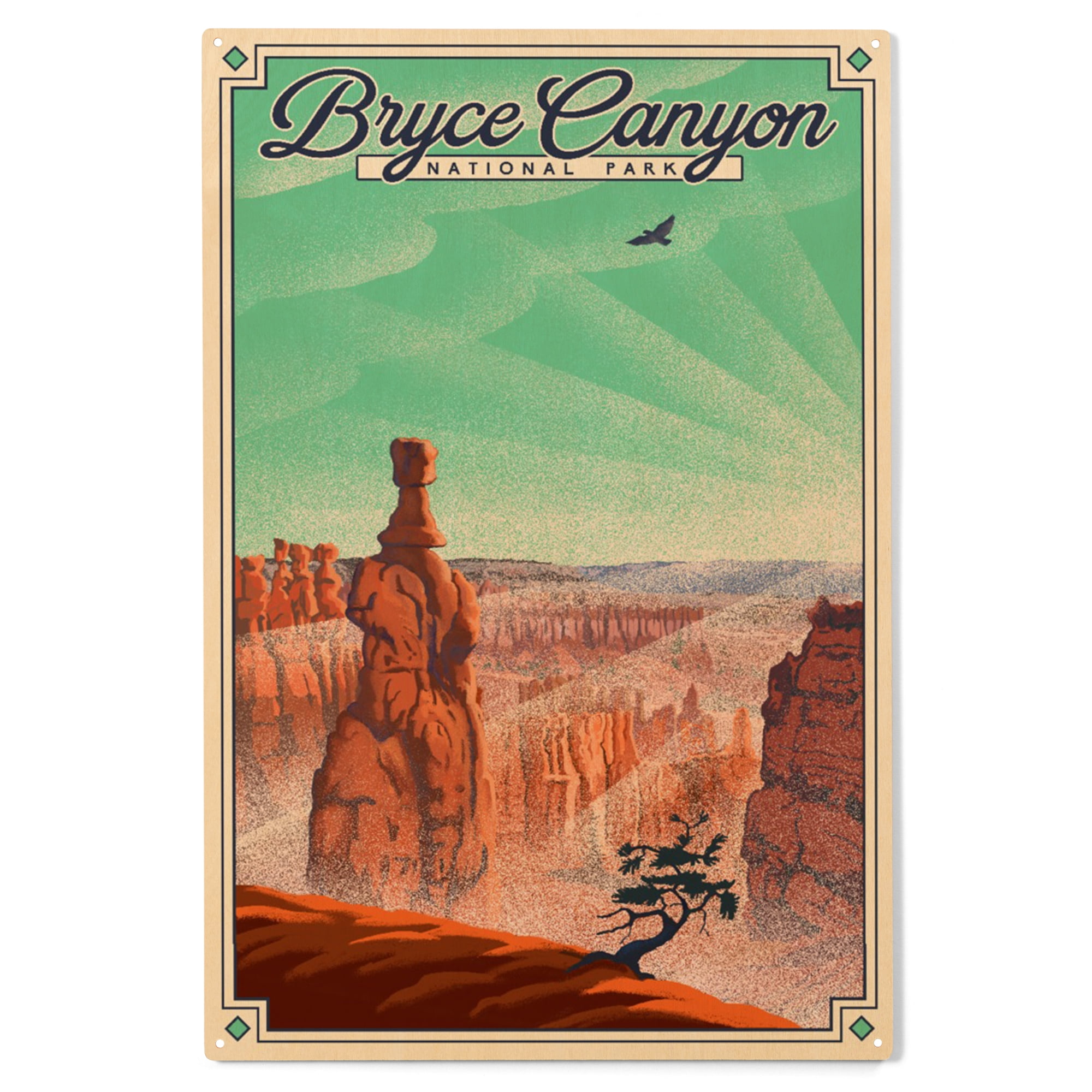 Bryce Canyon National Park, Utah, Bryce Point, Lithograph National Park ...