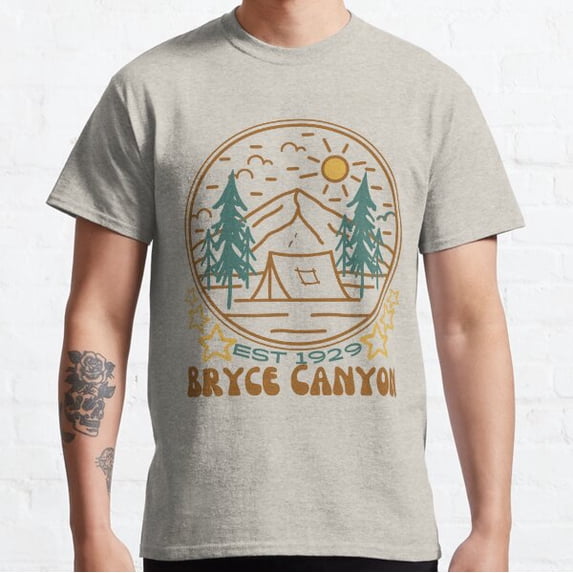 Bryce Canyon National State Park Classic Doodle T-shirt Sticker Classic ...