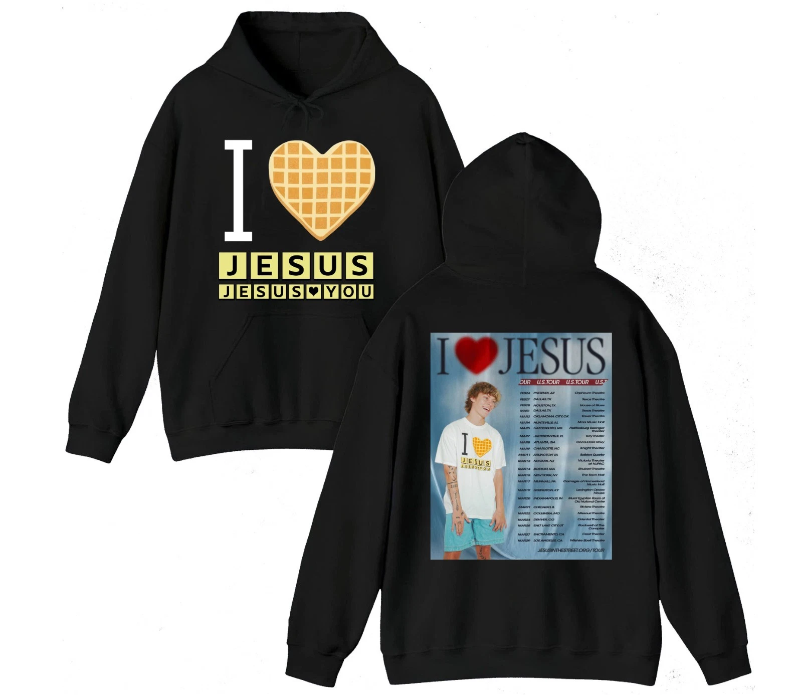 Bryce Crawford 2026 US Tour I Love Jesus Hoodie - Walmart.com
