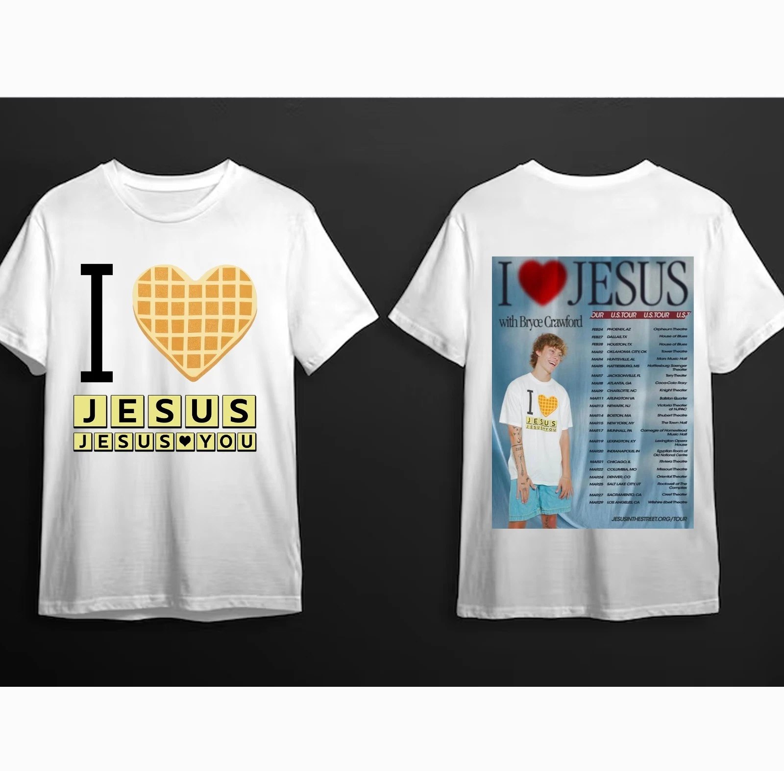 Bryce Crawford 2026 US Tour I Love Jesus T shirt - Walmart.com