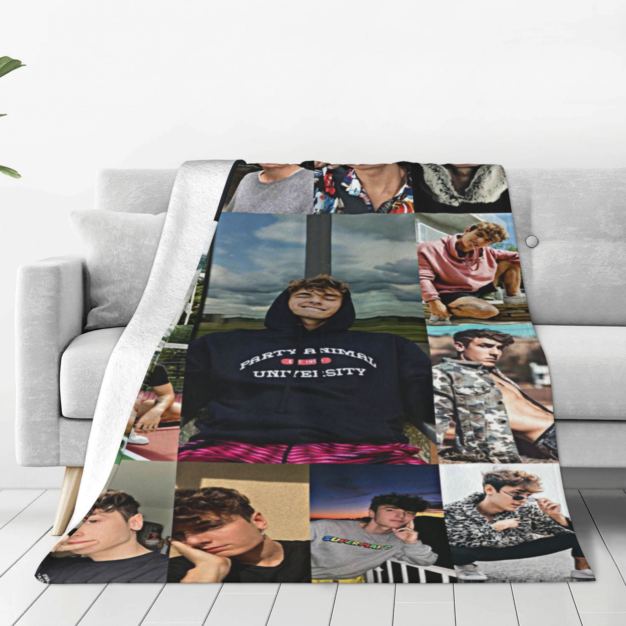 Bryce Hall Throw Blanket Soft Plush Travel Blanket for Bedroom Living ...