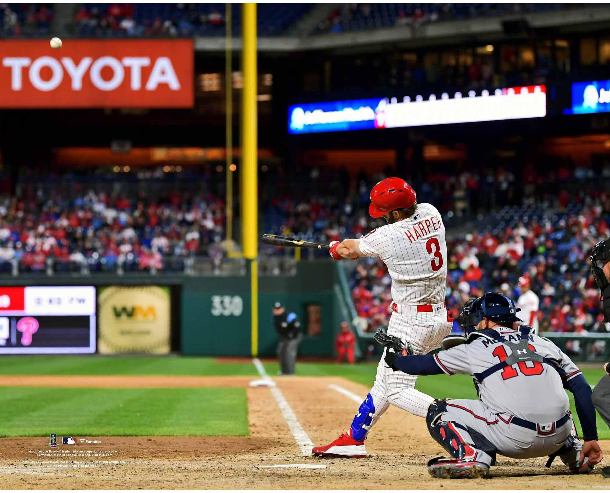 Bryce Harper Philadelphia Phillies Unsigned Home Run Hit Photograph ...