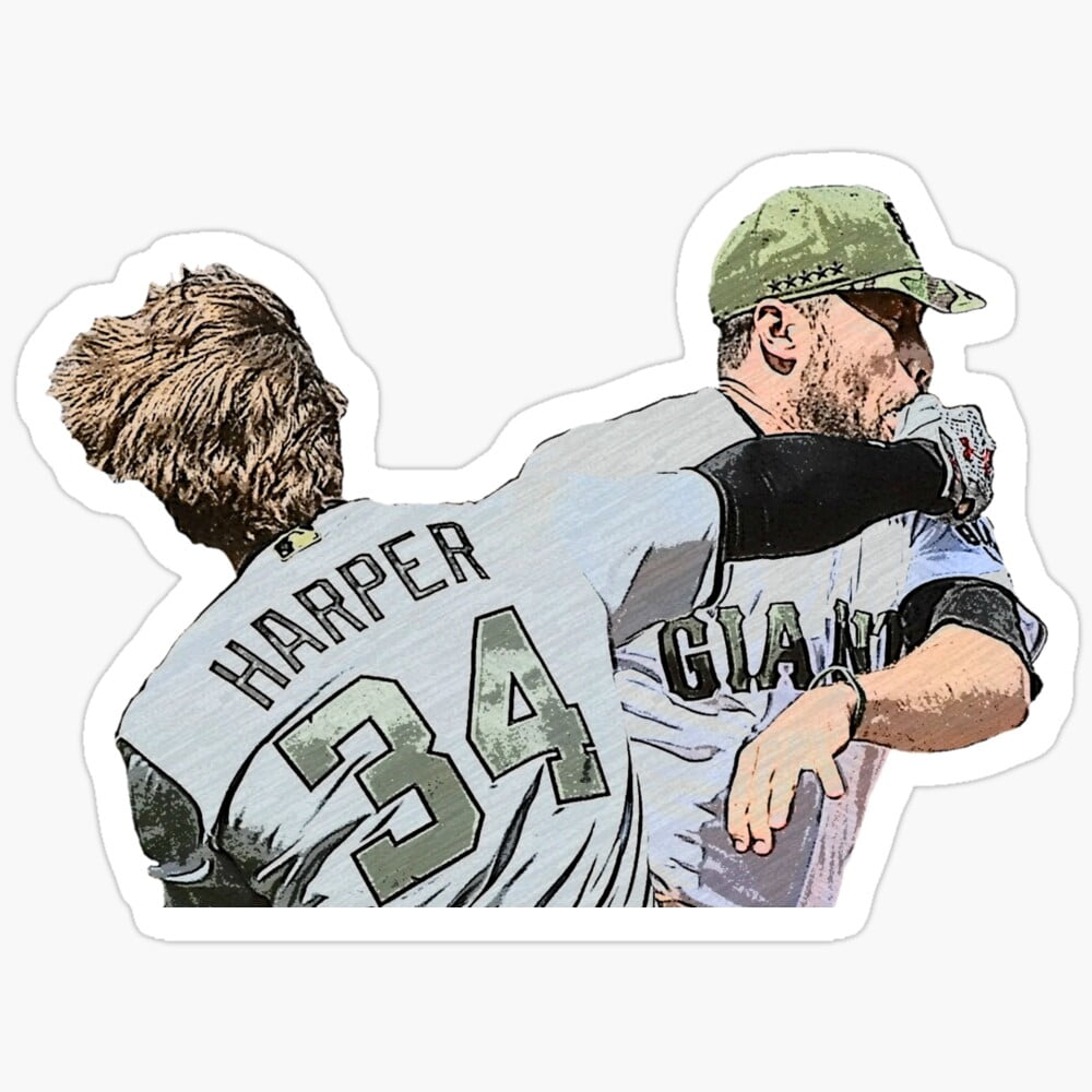Bryce Harper Punching Hunter Strickland Sticker Phone Decal Water ...