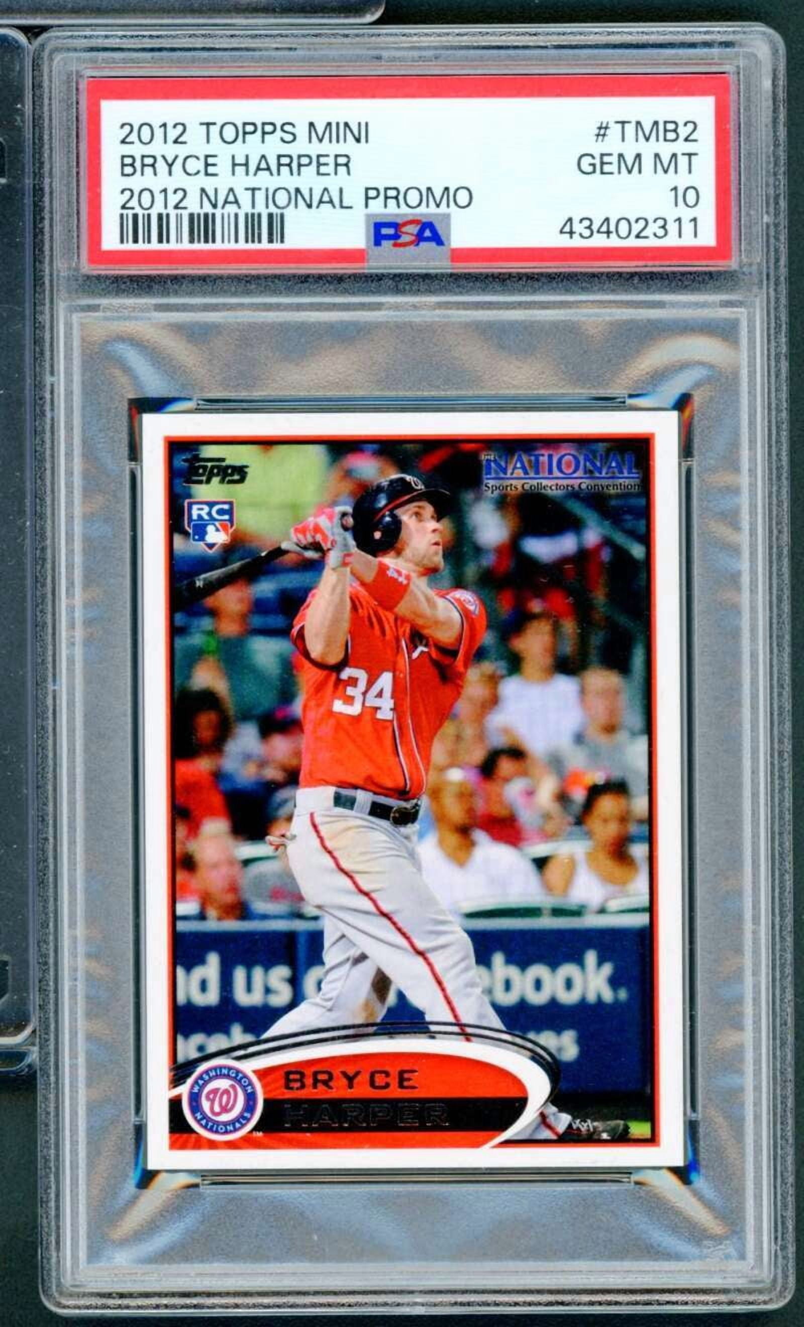 Bryce Harper Rookie Card 2012 Topps Mini 2012 National Promo #TMB2 PSA ...
