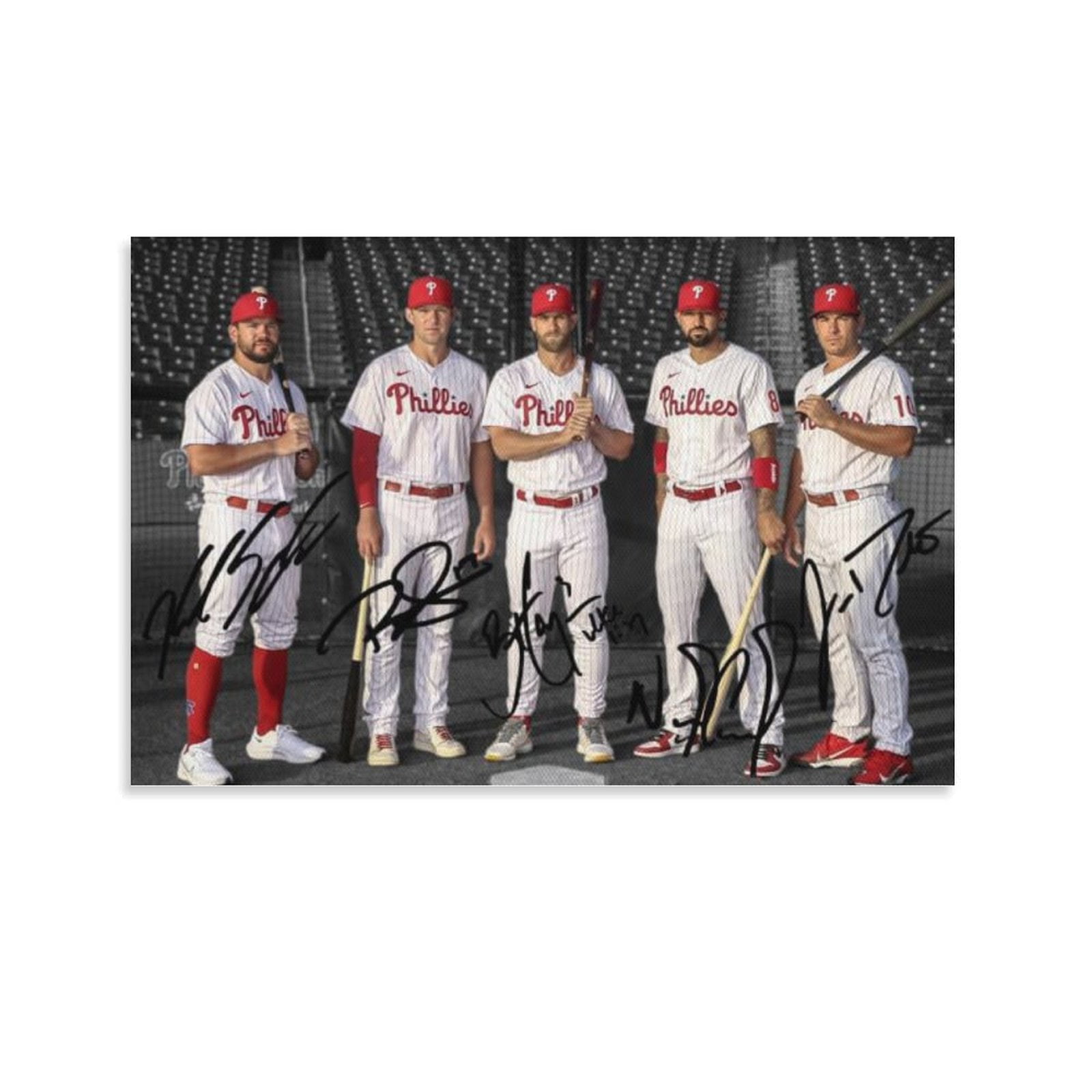 Bryce Harper Schwarber Realmuto Hoskins Castellanos Signed Poster ...