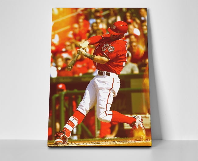Bryce Harper Swing Poster or Wrapped Canvas - Walmart.com