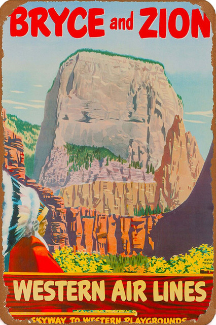 Bryce Zion Utah National Park Vintage United States Travel ...