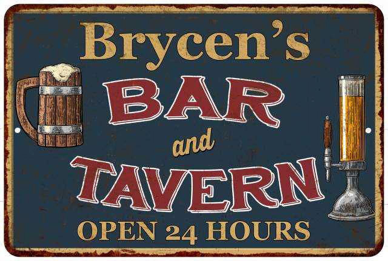 Brycen's Green Bar & Tavern Rustic Sign Decor 8x12 108120047649 ...