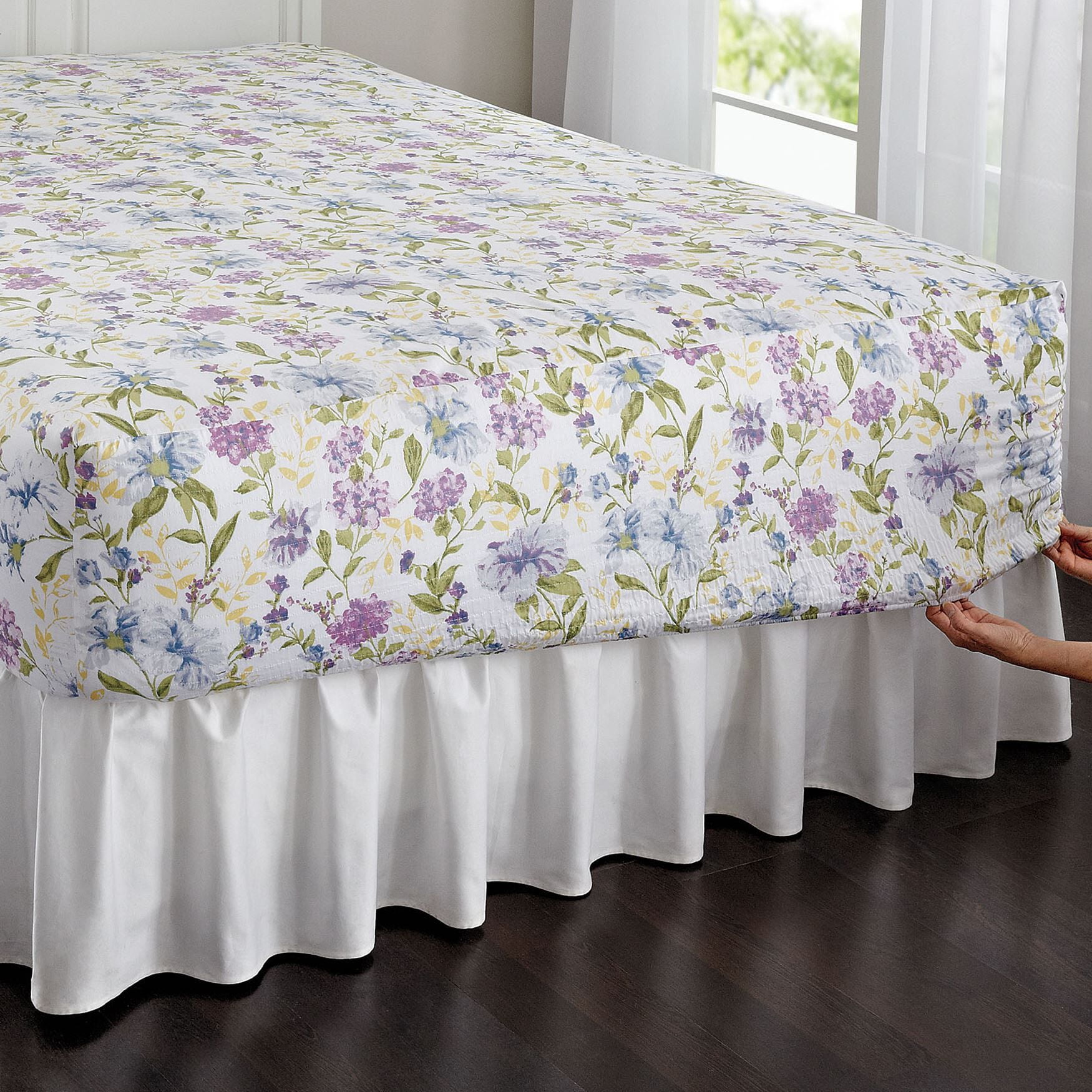 BrylaneHome 300 Thread Count Cotton Printed Bed Tite; Sheet Set ...