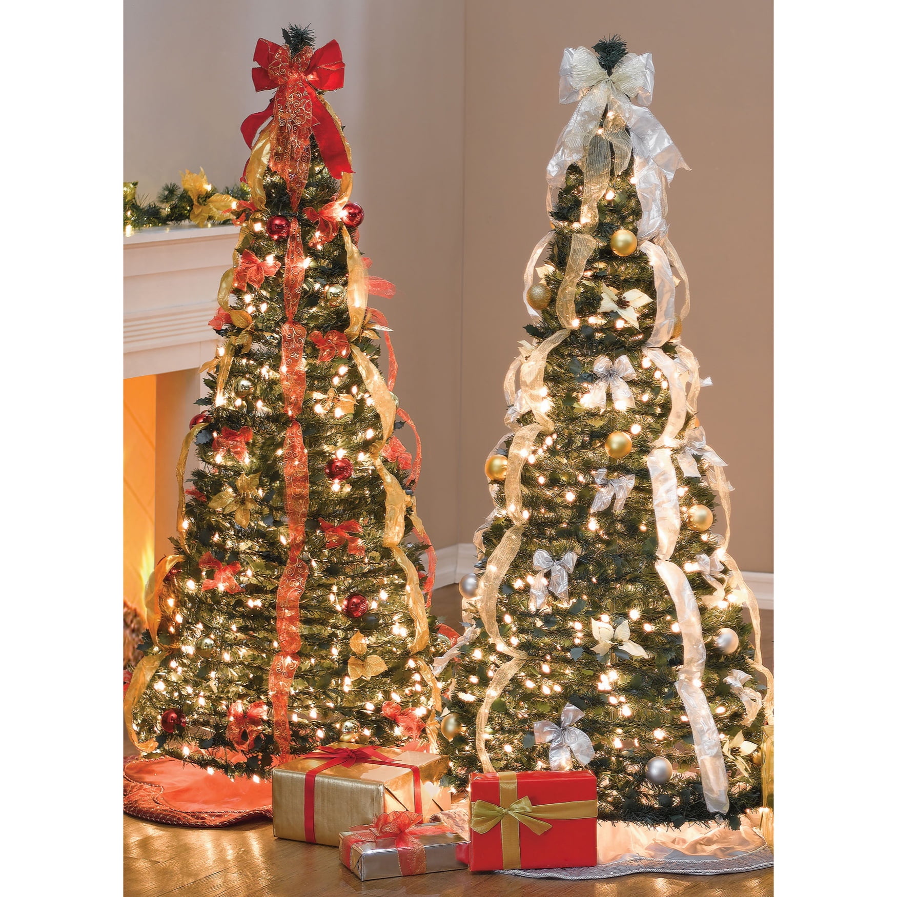 BrylaneHome 7.5ft Pre-Lit Pop-Up LED Xmas Tree with Remote - Walmart.com