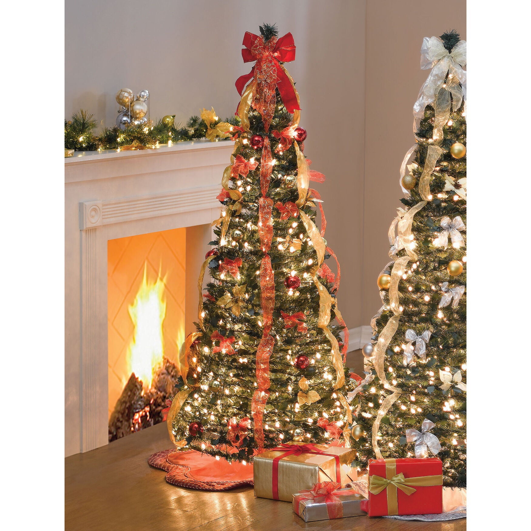 BrylaneHome 7.5ft Pre-Lit Pop-Up LED Xmas Tree with Remote - Walmart.com