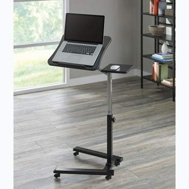 DoubleSight Mobile Computer Cart, Black - Walmart.com