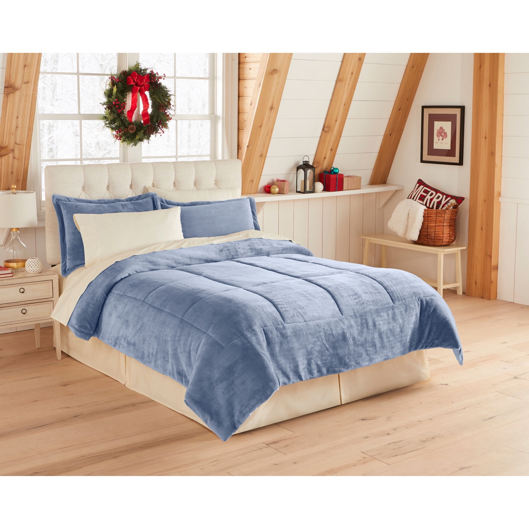 BrylaneHome BH Studio Microfleece Plush Bedding Comforter - Walmart.com