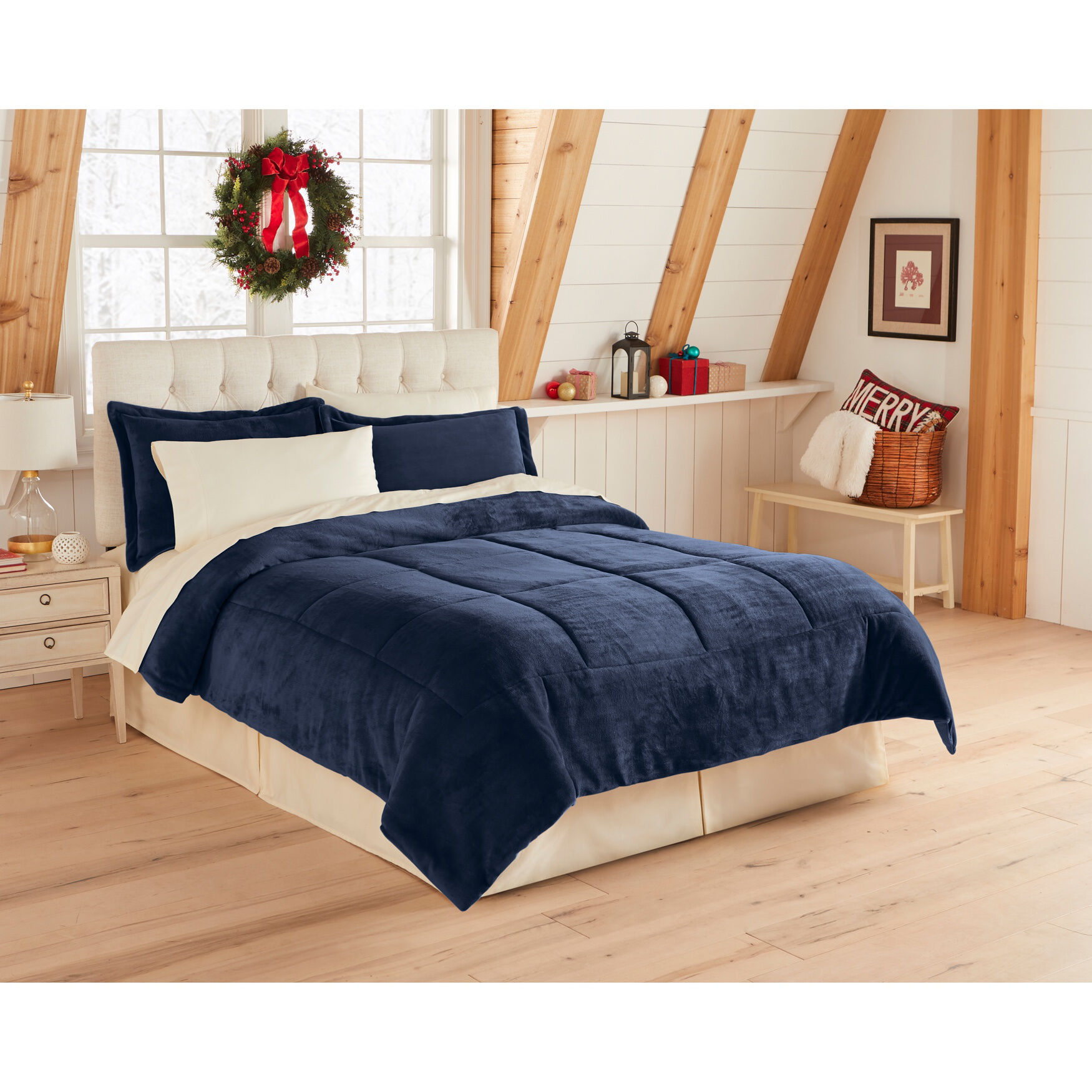 BrylaneHome BH Studio Microfleece Plush Bedding Comforter - Walmart.com