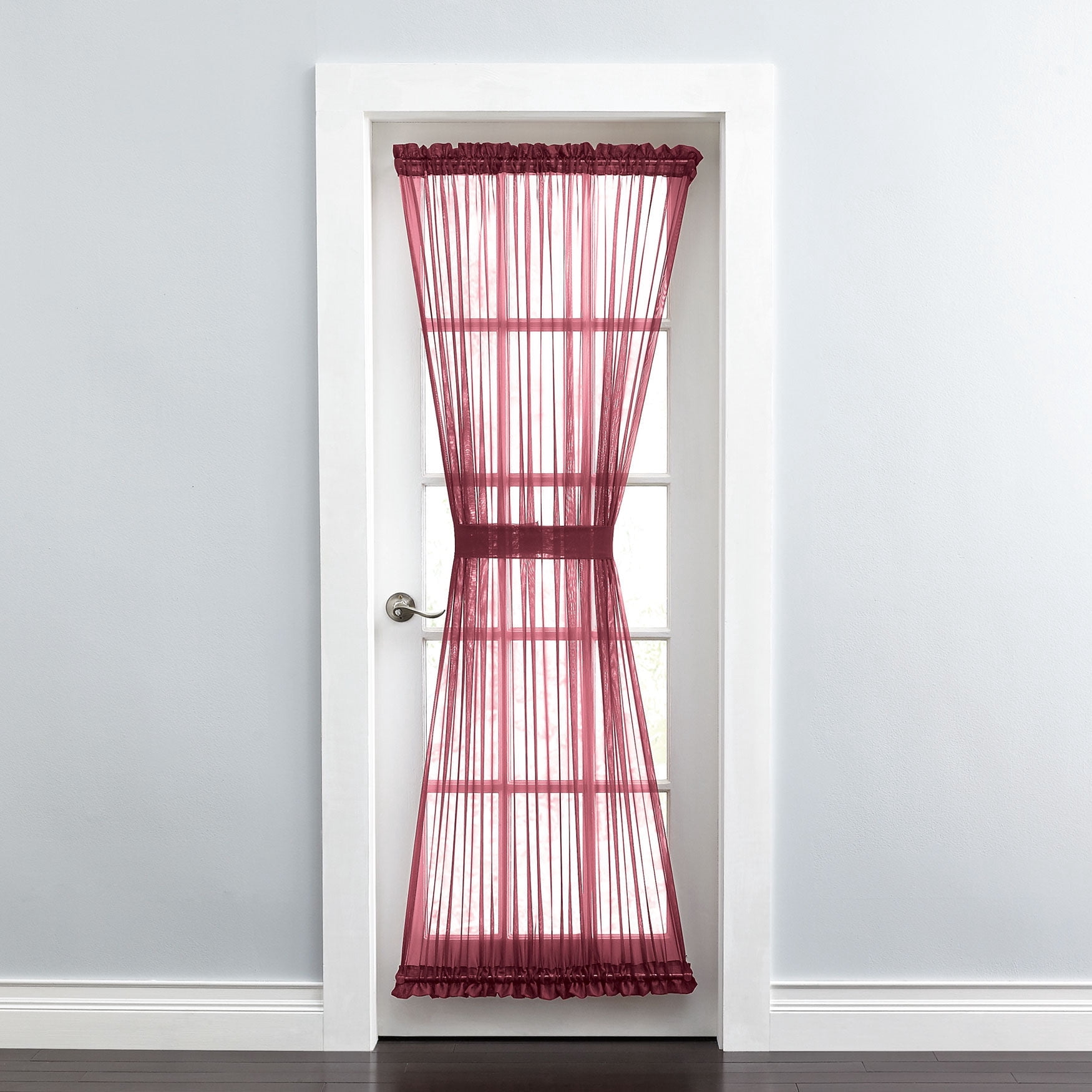 BrylaneHome BH Studio Sheer Voile Door Panel With Tiebacks - Walmart.com