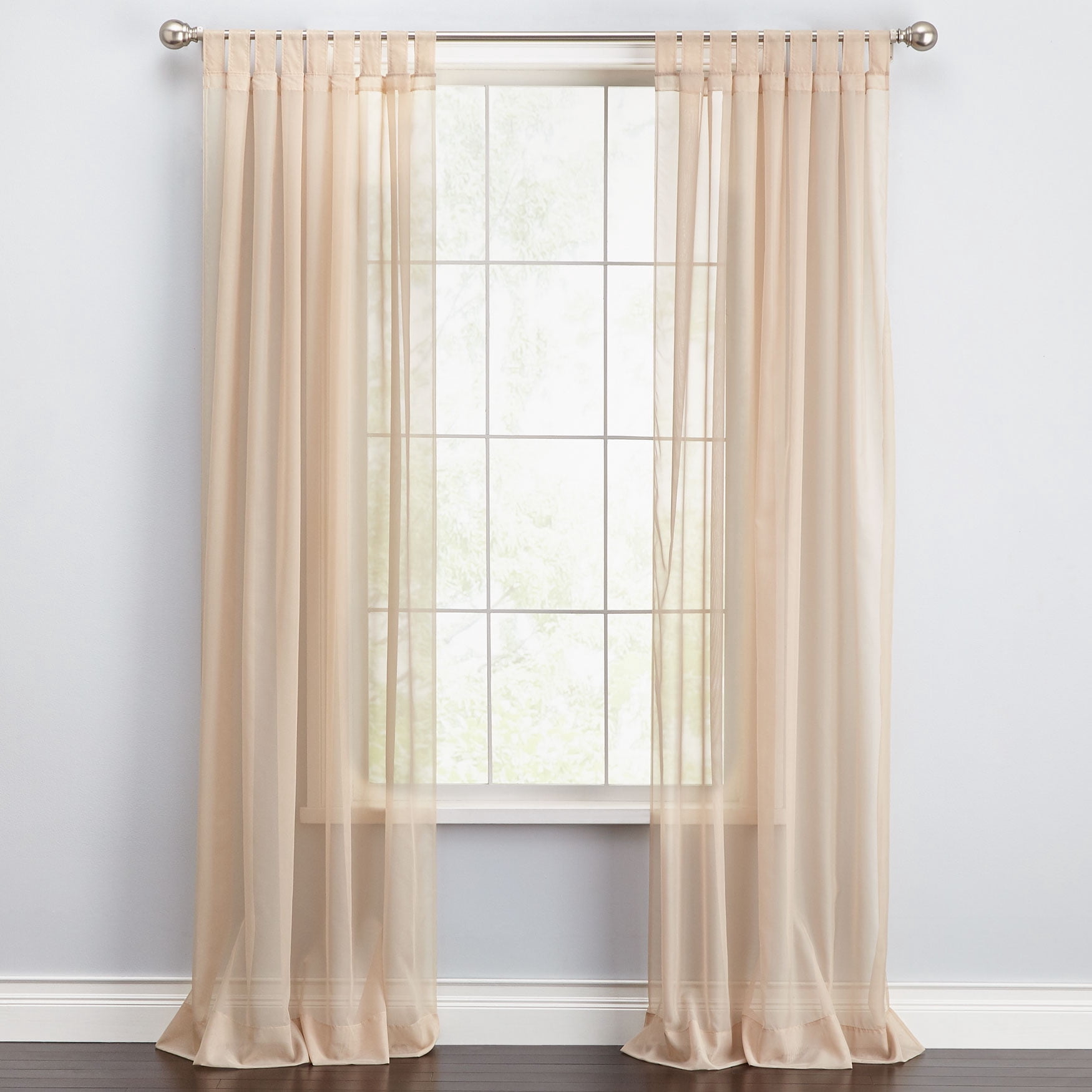 BrylaneHome BH Studio Sheer Voile Tab-Top Panel - Walmart.com
