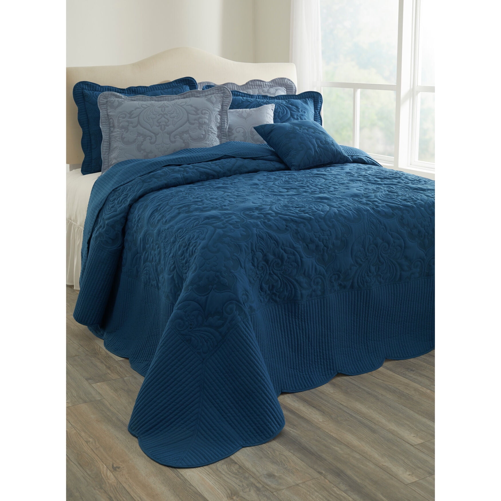 BrylaneHome Bedding Amelia Quilted Damask Oversized Ultra Soft ...