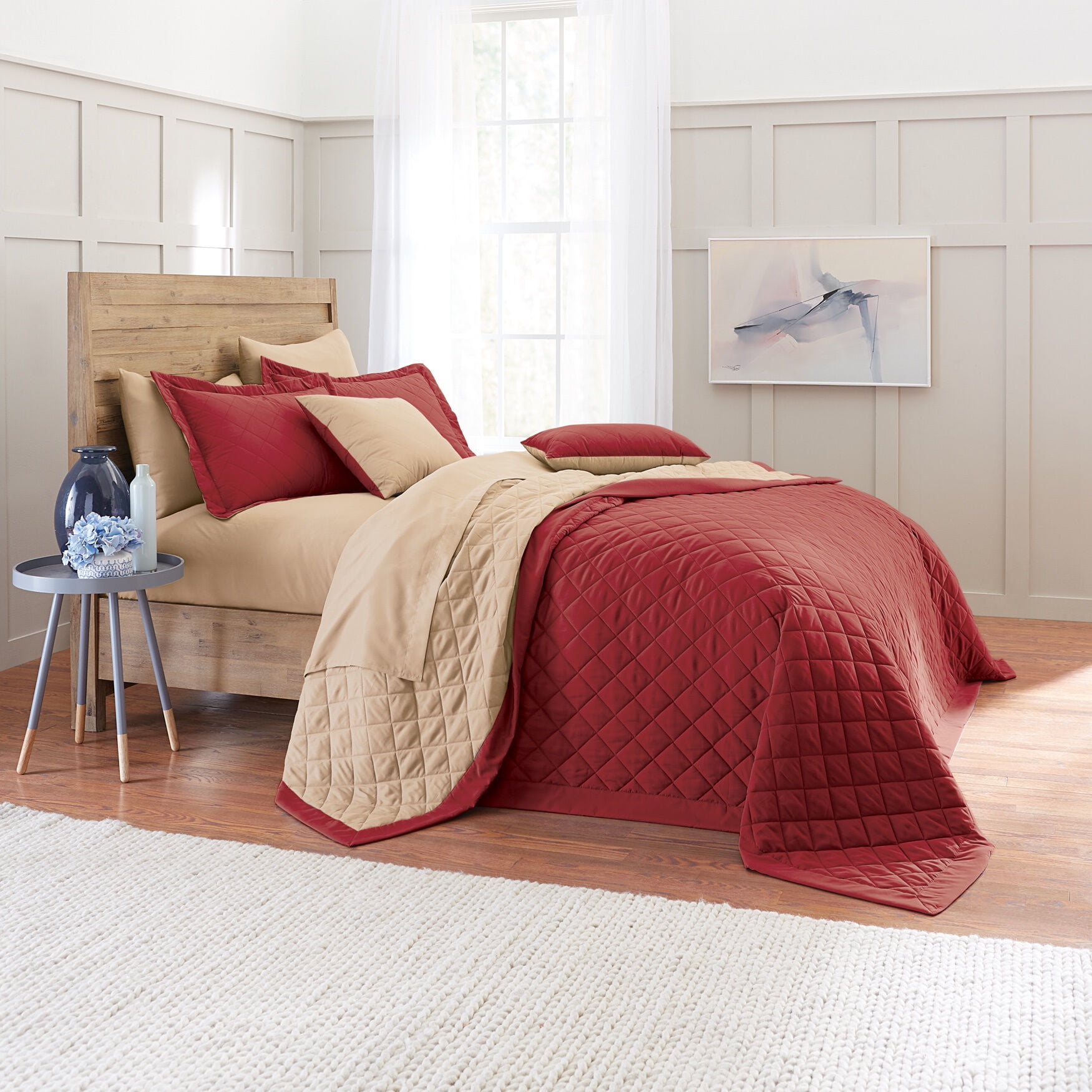 BrylaneHome Bedding BH Studio Reversible Two-Tone Ultra Soft Quilted ...