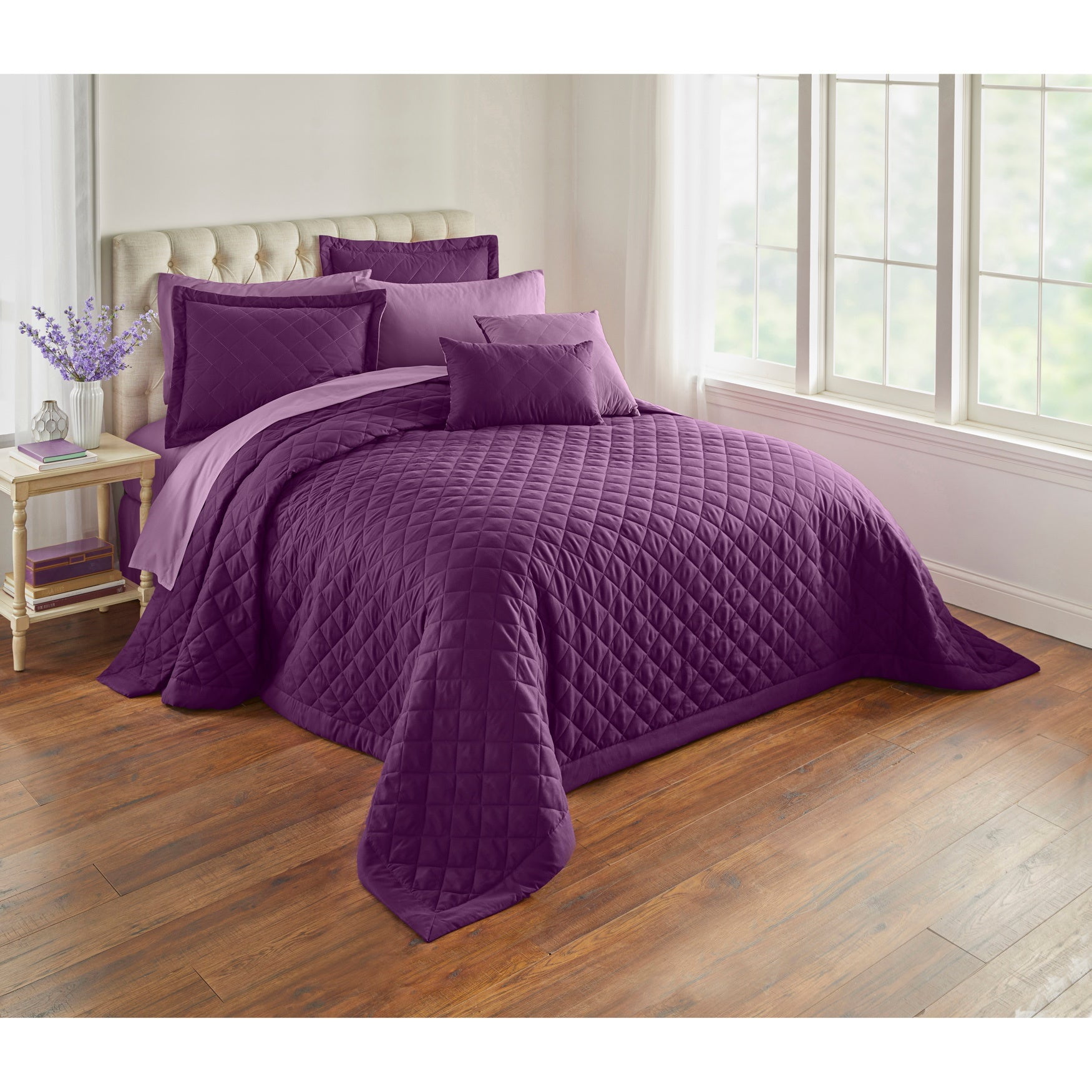 BrylaneHome Bedding BH Studio Reversible Two-Tone Ultra Soft Quilted ...