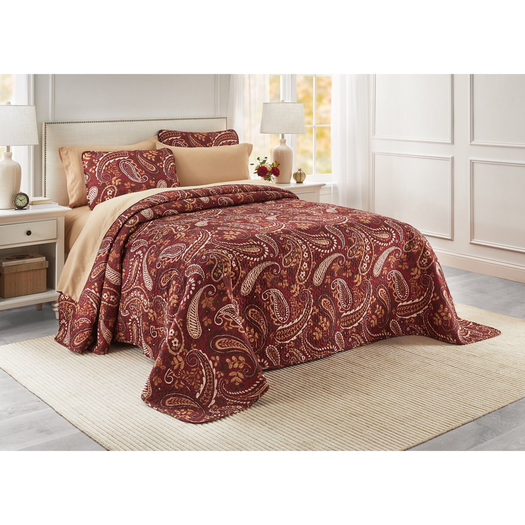 BrylaneHome Bedding BH Studio Reversible Two-Tone Ultra Soft Quilted ...