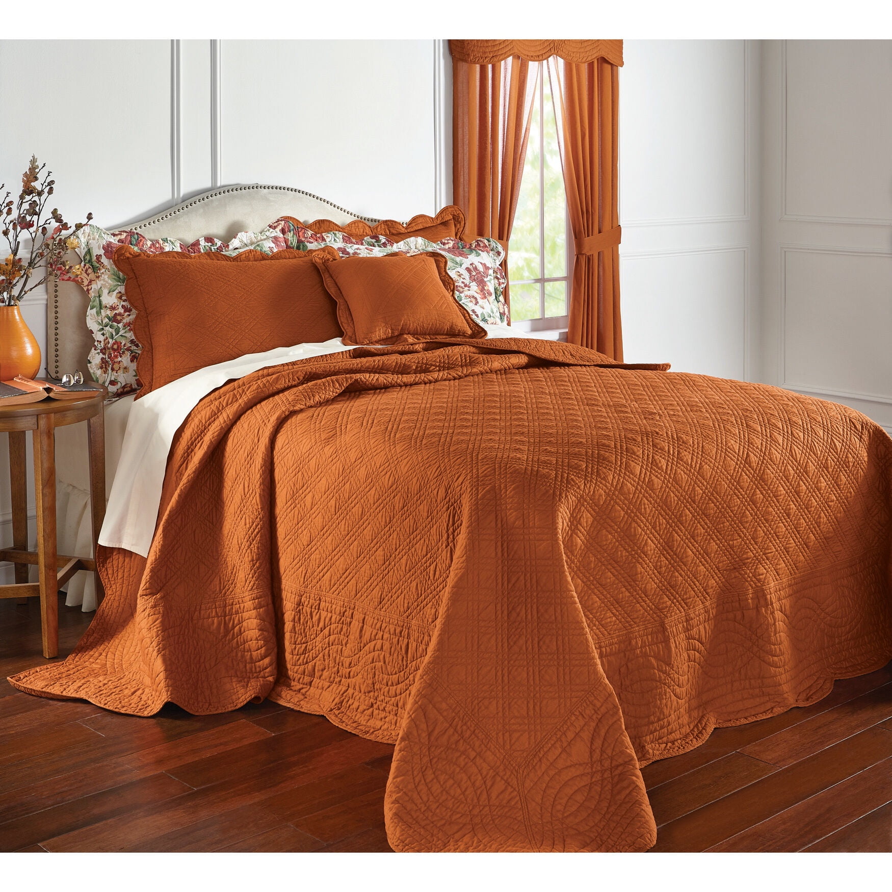 BrylaneHome Bedding Lightweight All Season Florence Quilted Oversized ...