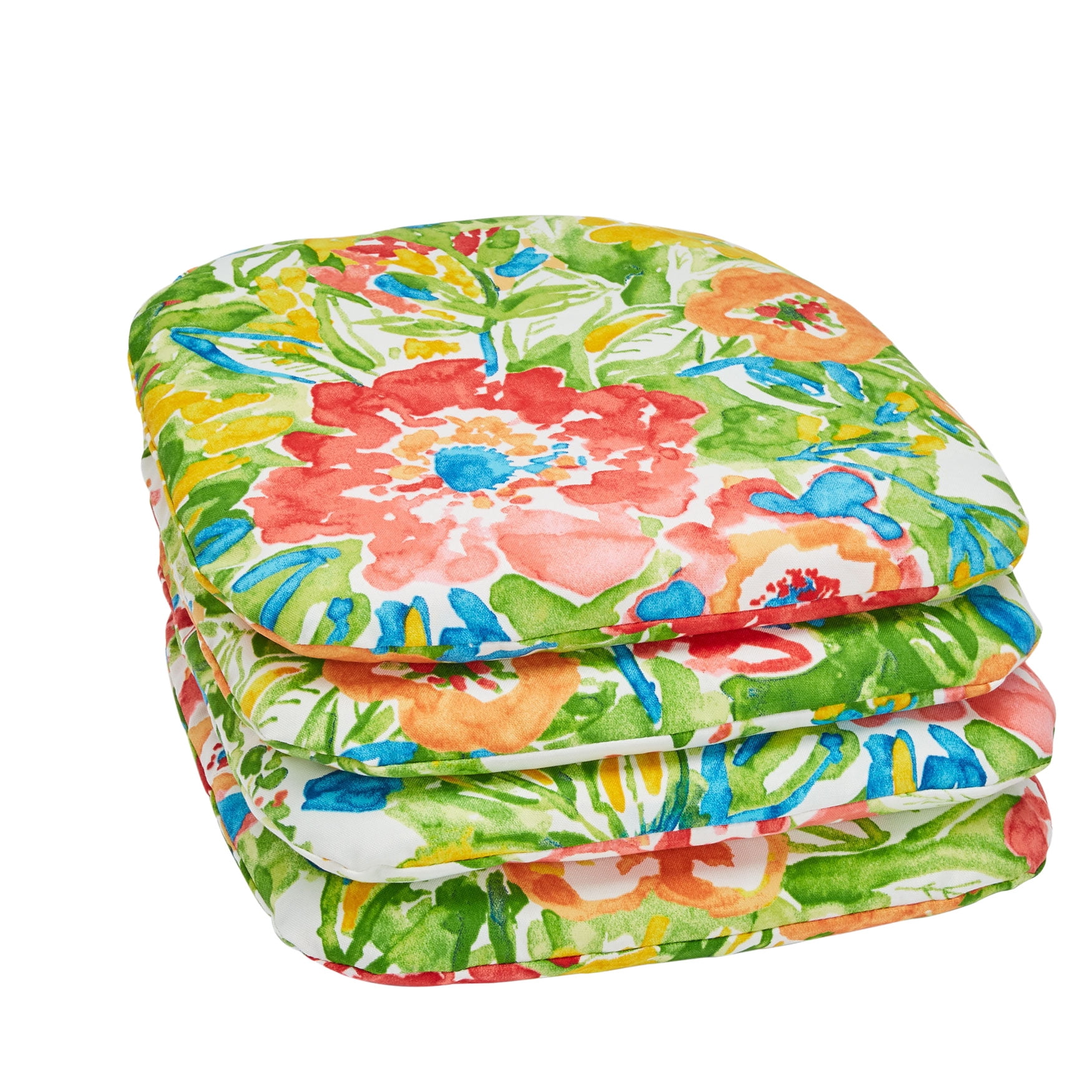 BrylaneHome Bh Outdoor Performance Set Of 4 Stacking Chair Pads ...