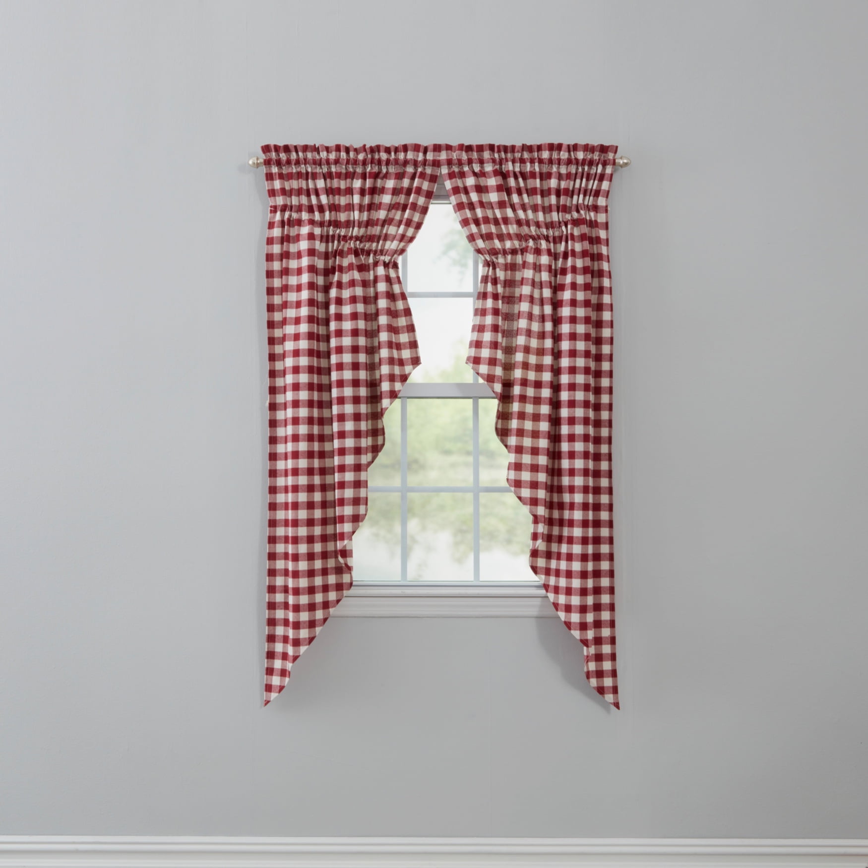 BrylaneHome Buffalo Check Swag Pair - Walmart.com