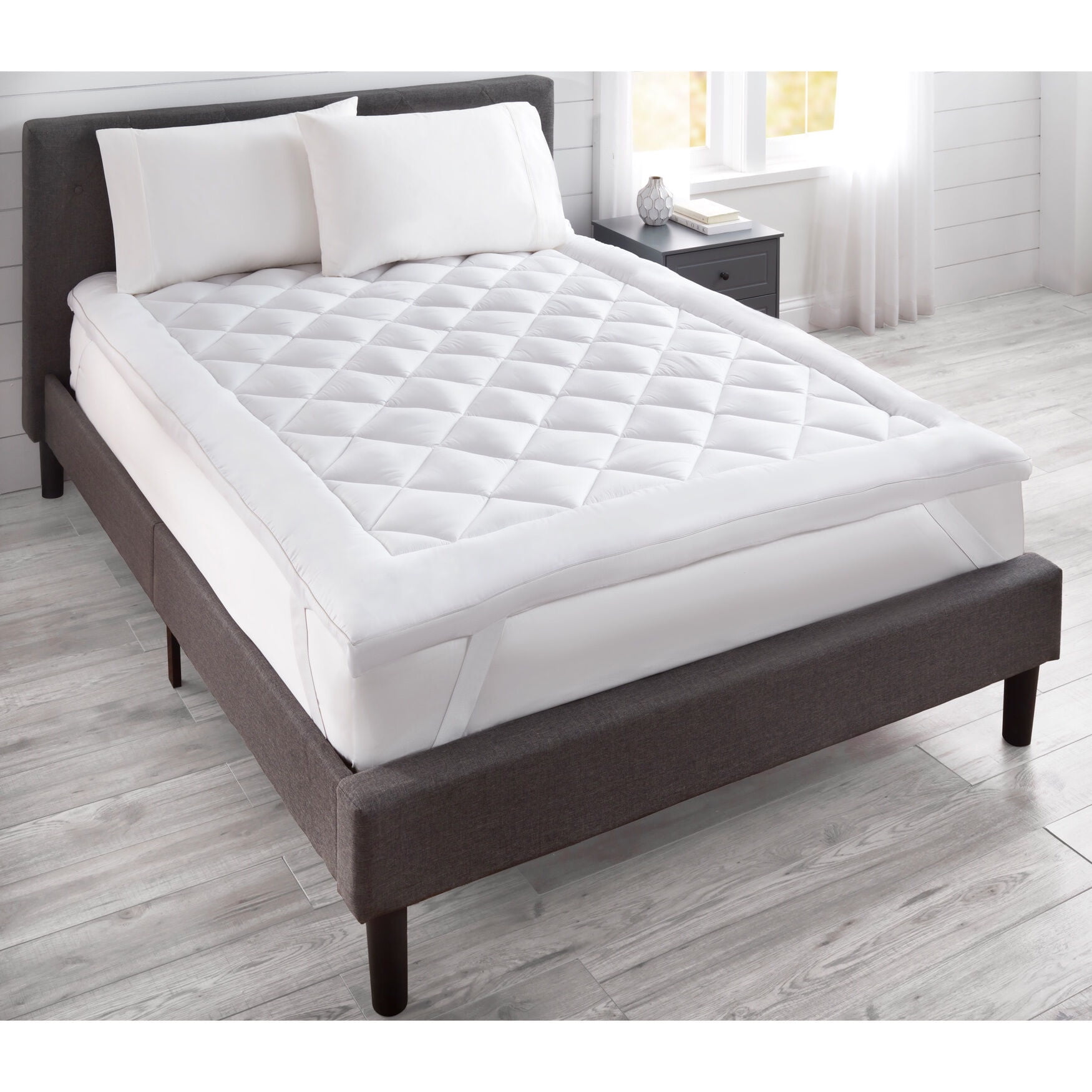 BrylaneHome Fiber Bed With Anchor Bands - Walmart.com
